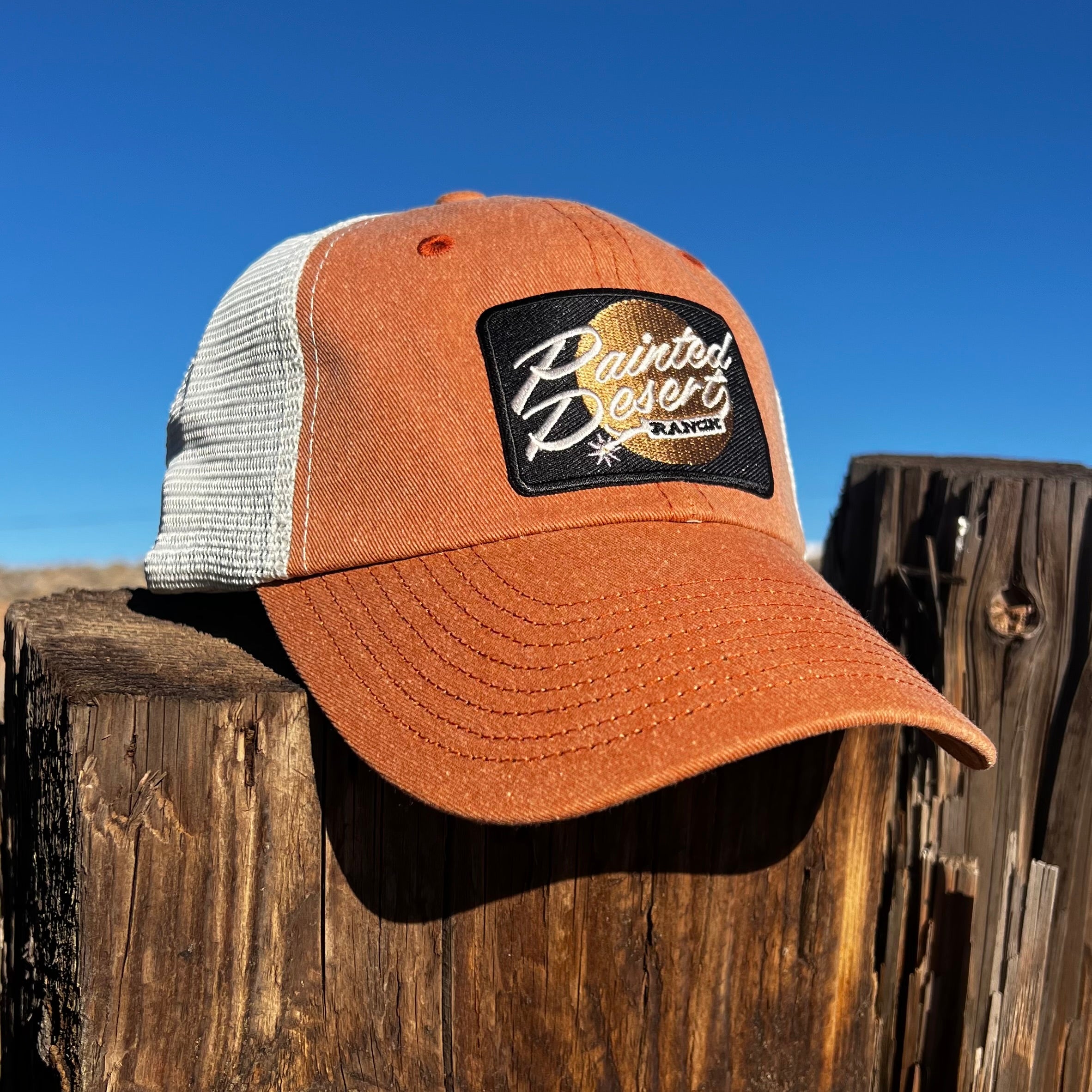 PDR Cap- Rustic Orange/Tan Unstructured – Painted Desert Ranch
